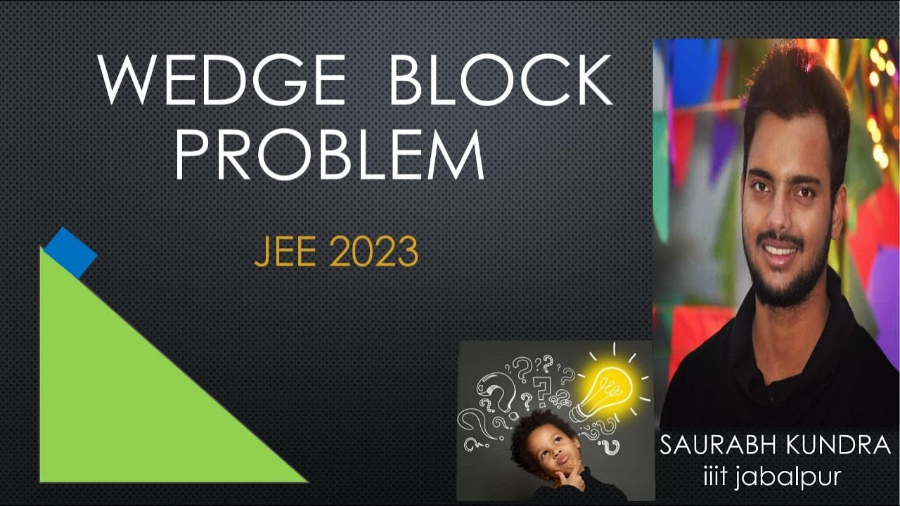 wedge block problem, jee 2023 problem , jee mains pyq, saurabh, iiit ...