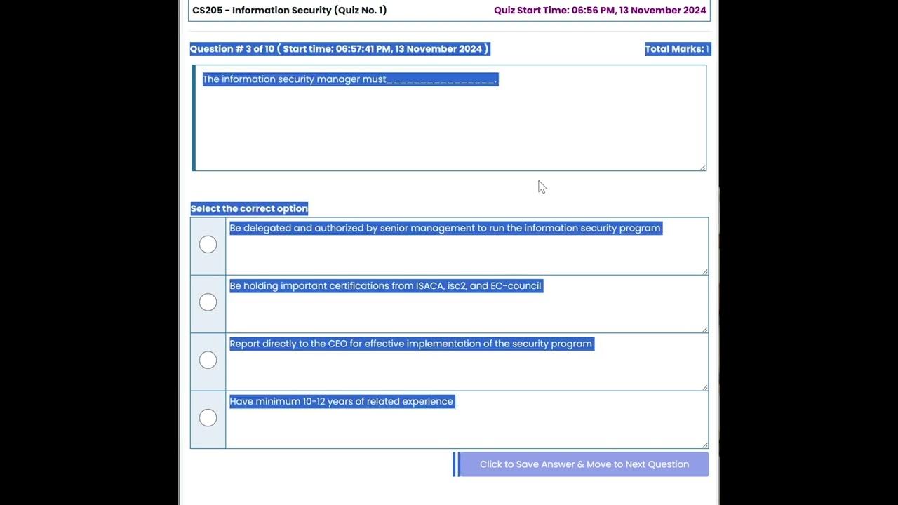 cs205 graded quiz 1 - YouTube