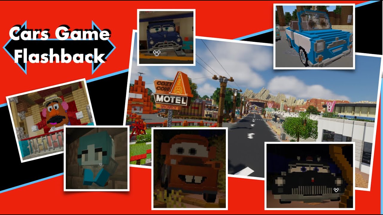 Going to Cars Land...In Minecraft!-Minecraft Disneyland Part 1 | Disney ...