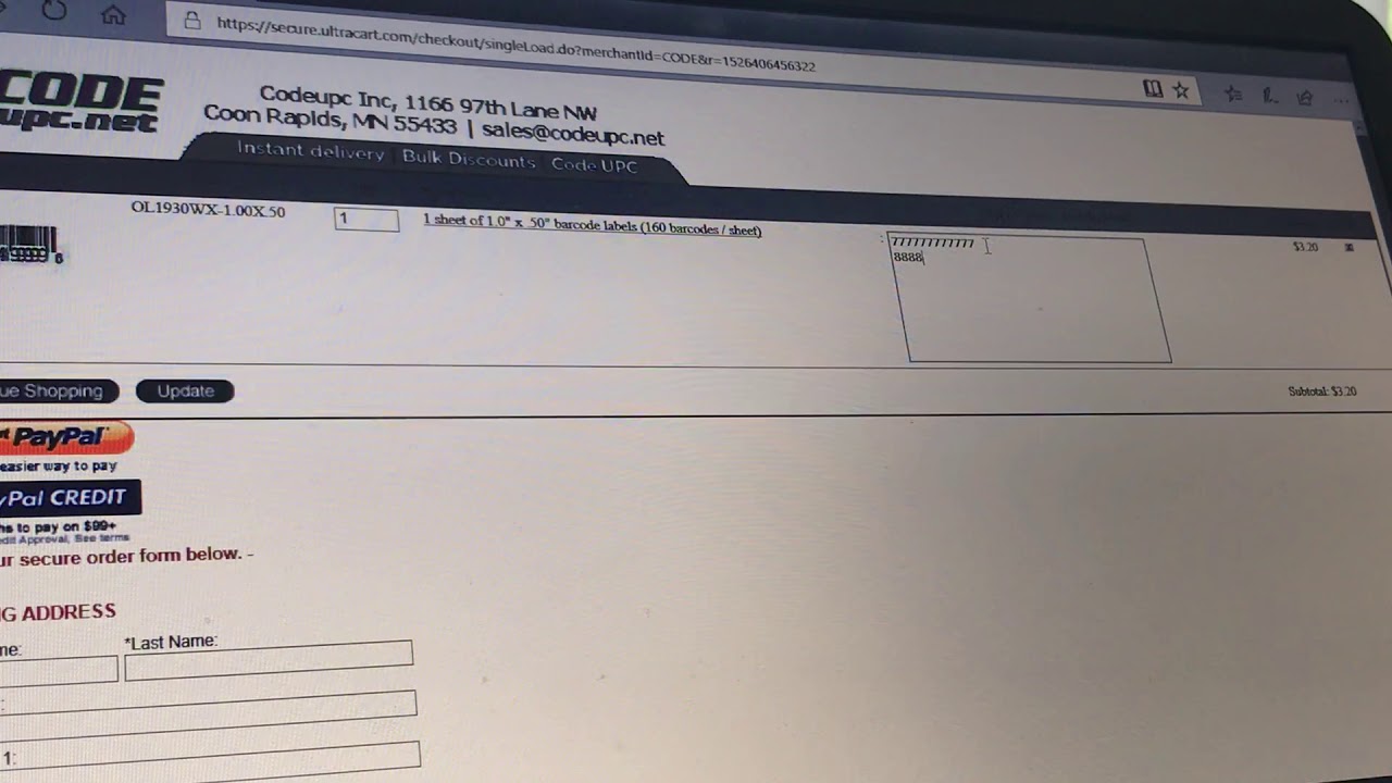 How to order custom printed UPC barcode labels - YouTube
