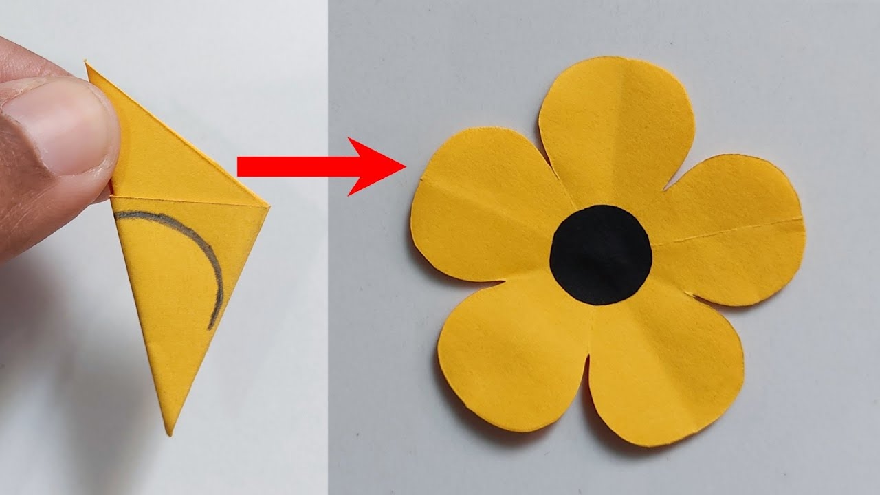 How To Make Paper Flower Very Easy | Paper Flower Making Step By Step ...