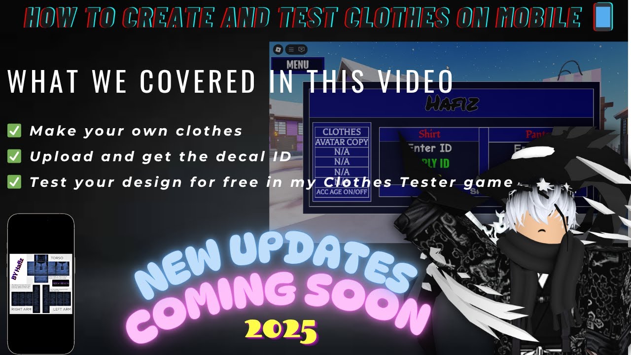 How to Make, Upload & Test Your Roblox Clothes for FREE on Mobile ...