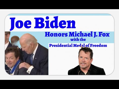 Joe Biden Honors Michael J. Fox - YouTube