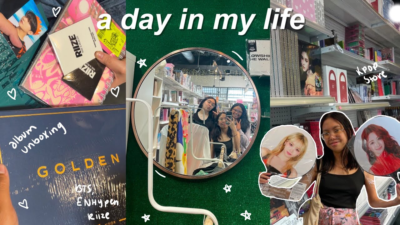 a day in my life ♡ kpop album shopping, en-o’clock, cafe, korean ...