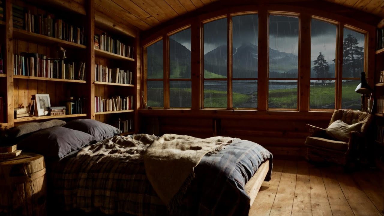 Rain Ambience Dream, Rain Aura Ambience, Cabin Lakeside Raining - YouTube