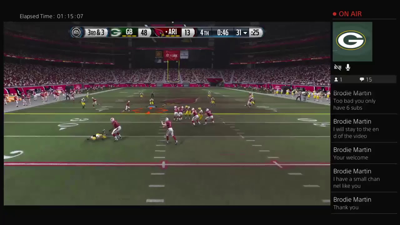 Madden NFL 2015 Green Bay Packers vs Arizona Cardinals - YouTube