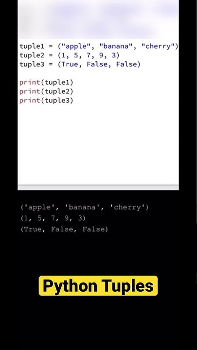 What Is Python Tuples 2 😘 How To Use It Python Is Awesome Shorts Youtube Python Youtube