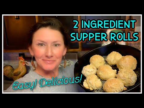 🍞 NO Eggs! NO Yeast! 2 Ingredient Quick Rolls~Delish! 🥐