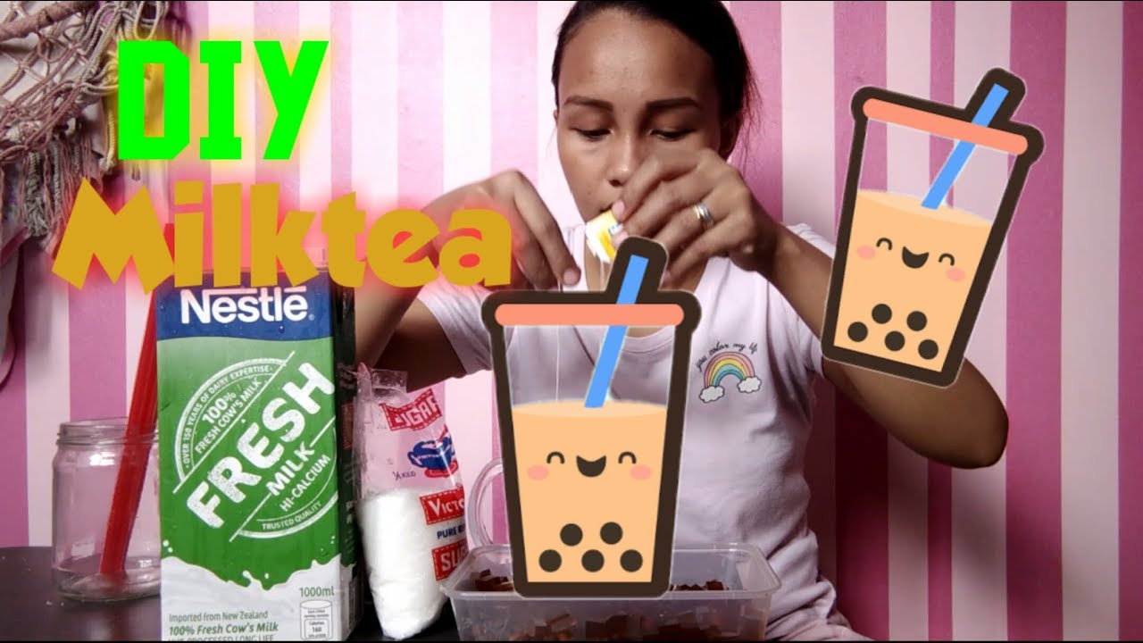 Diy milktea at home | so easy at mura - YouTube