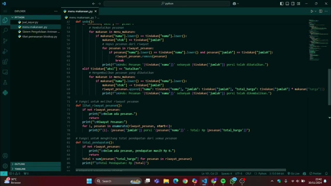 DATA ARRAY DAN STACK DENGAN PYTHON| TUGAS PERTEMUAN 10| SITI FATIMAH AZAHRA|312410369 - YouTube