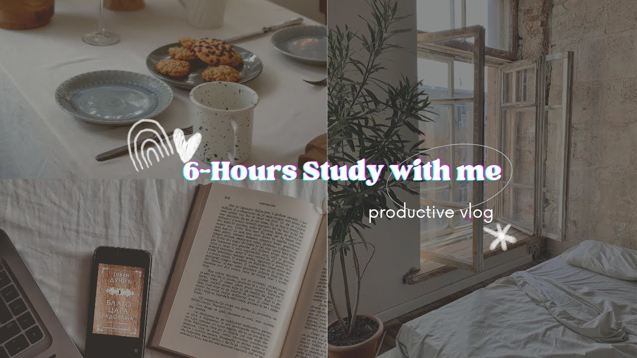 6-hours study with me 📈 | time lapse study with me ☘️📚 - YouTube