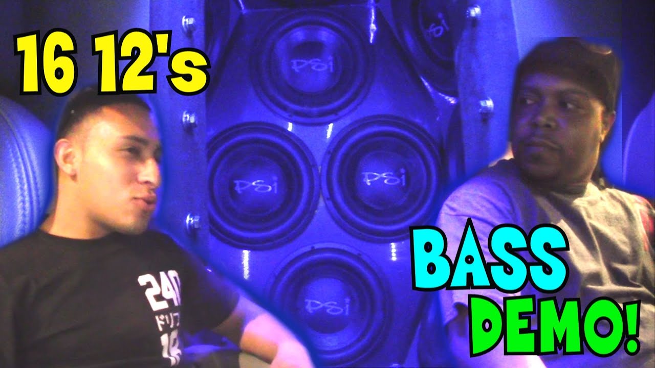 16 12" Subwoofers MEGA LOWS | Darryl's 4th Order Bandpass Moving CRAZY ...