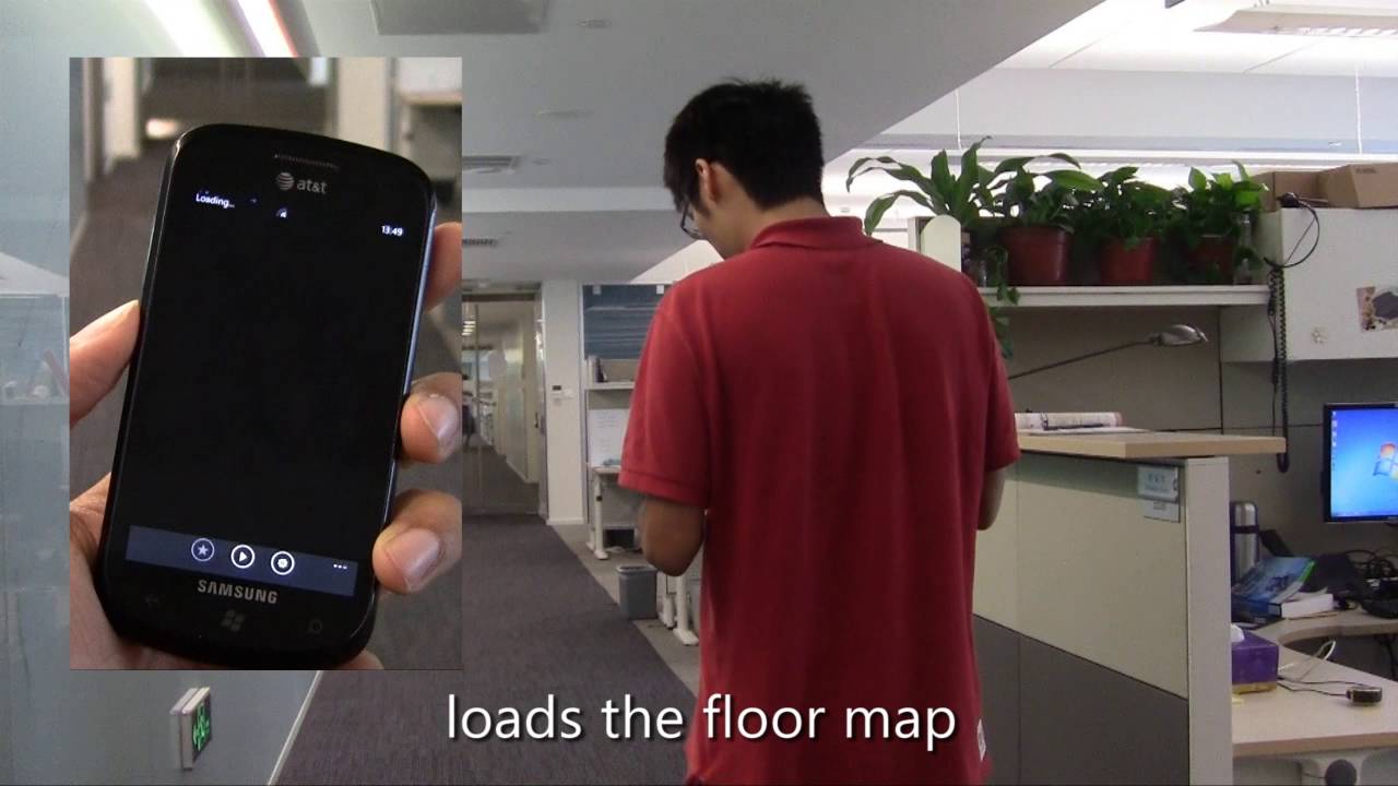 Mobile indoor localization demo - YouTube