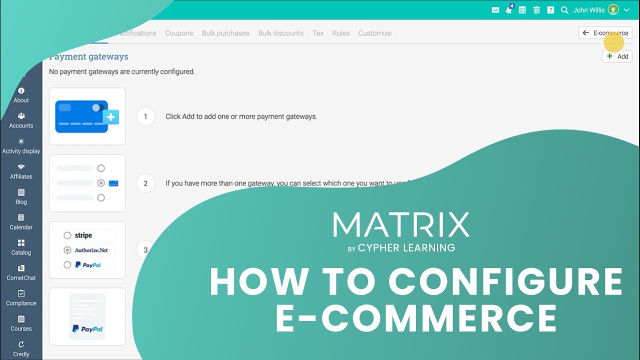 MATRIX LMS - How to configure e-commerce - YouTube