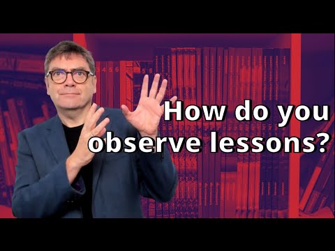 How do you observe lessons? - YouTube