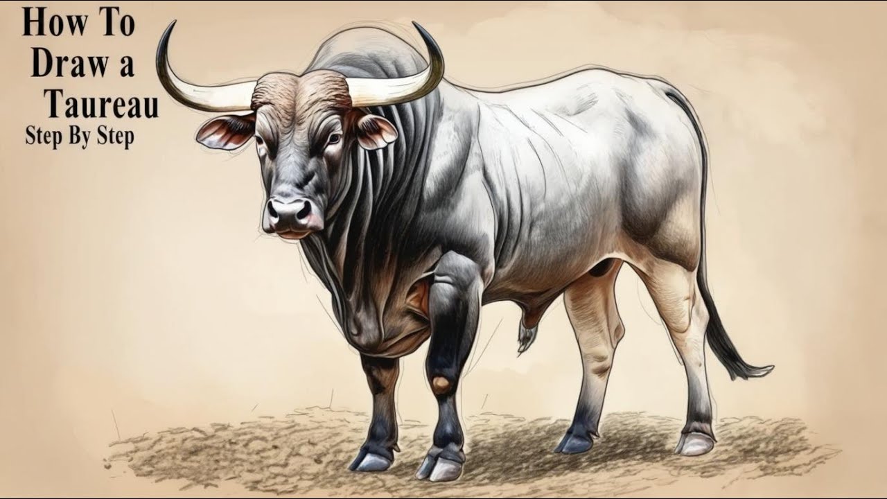 How To Draw a taureau Step By Step - YouTube