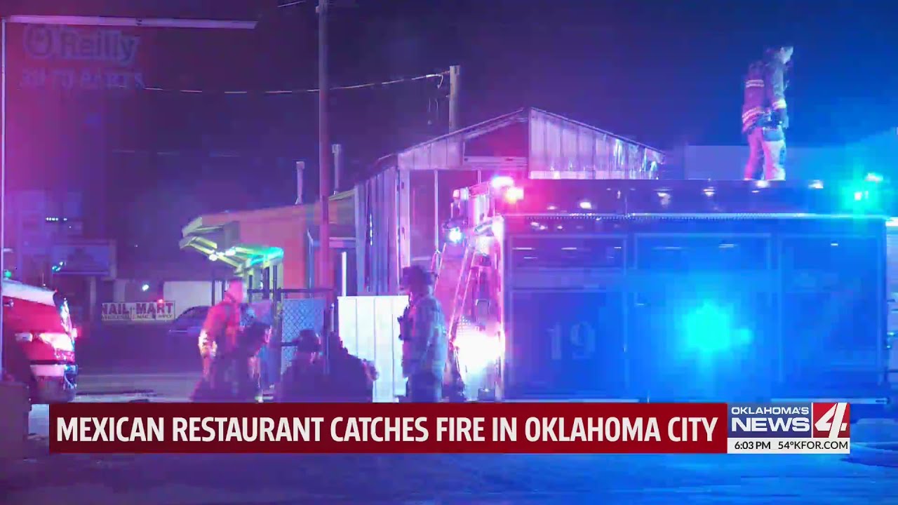 Mexican restaurant catches on fire in Oklahoma City - YouTube
