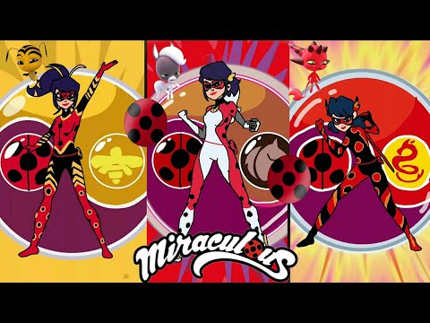 Miraculous: Ladybug Unifies, PegaBug, Dragon Bug, Lady Bee Transformation Animation