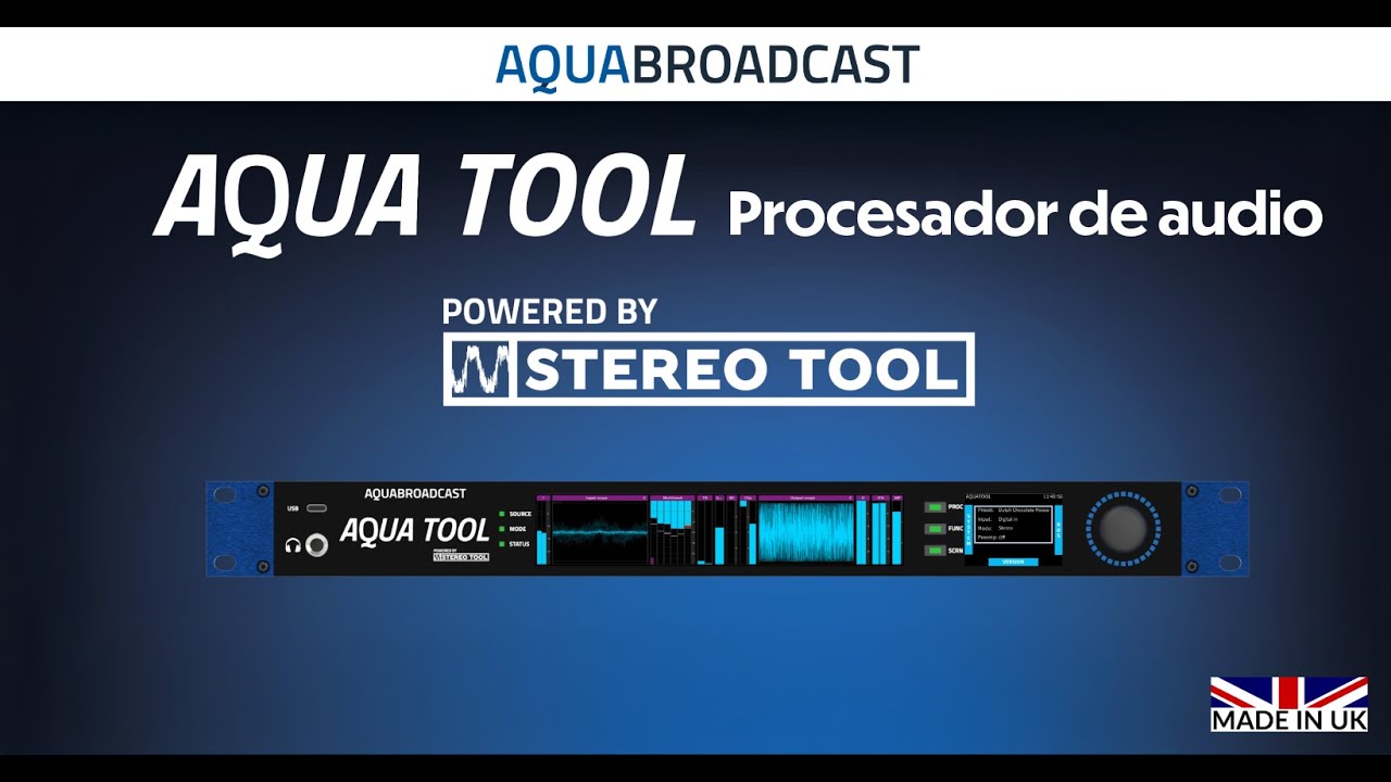 Procesador de audio Aqua Broadcast Aqua Tool - YouTube