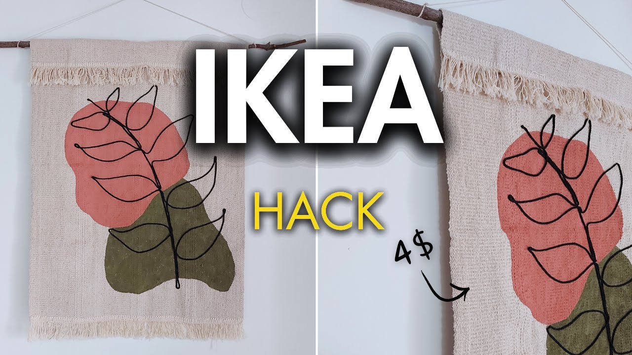 transforming IKEA SORTSÖ rug into stunning wall decor - 4$ IKEA HACK ...