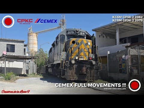 CEMEX FULL MOVEMENTS WITH KCSM 2062 & 2079 IN CPKC L-M20 !!! 👷‍♂️ - YouTube