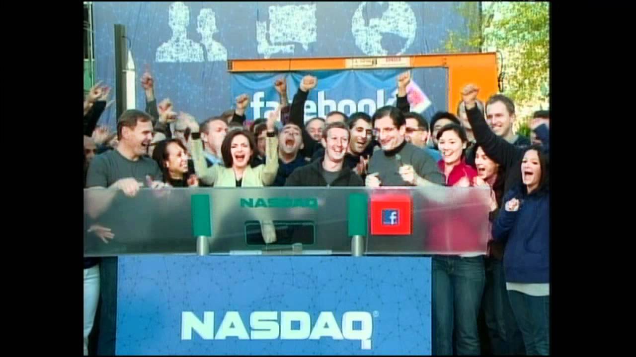 Facebook's Zuckerberg rings NASDAQ bell on day of IPO - YouTube