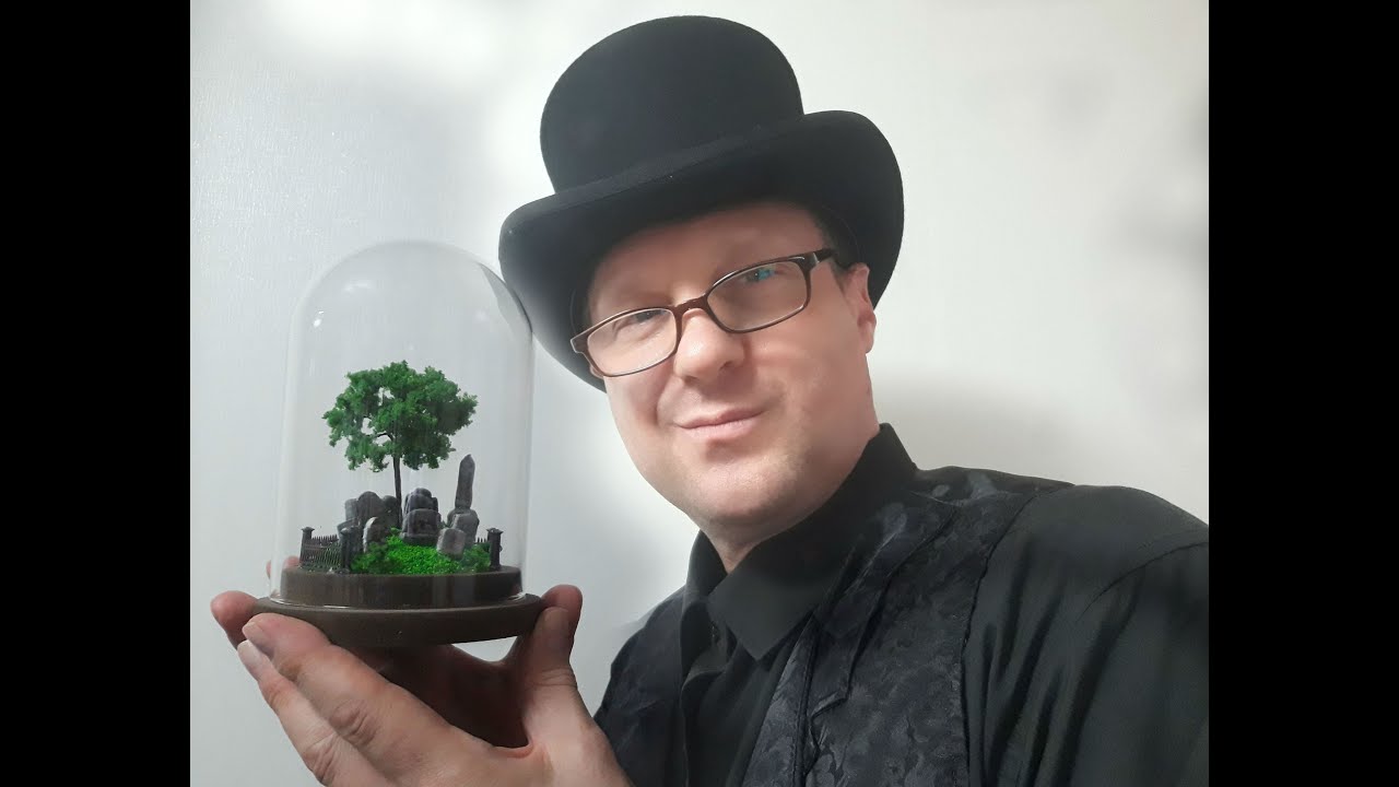 Prop Making: Miniature Cemetery Under Glass - YouTube