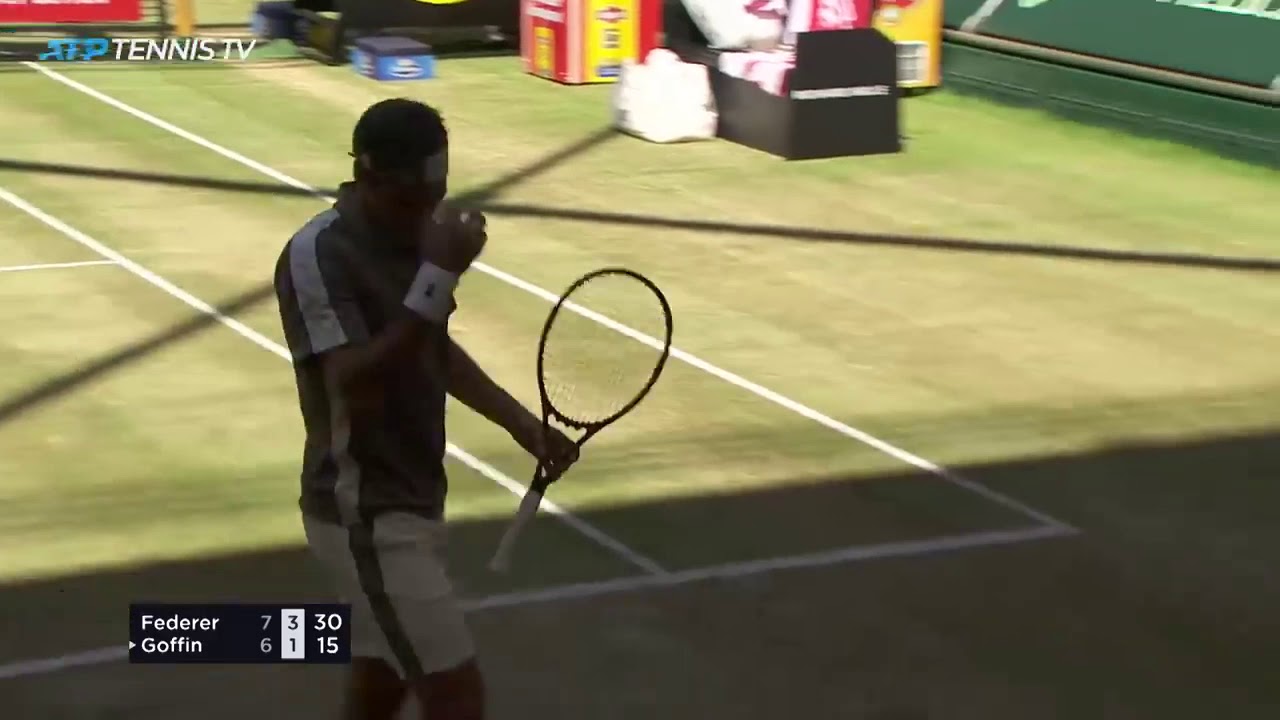federer slice return serve - YouTube