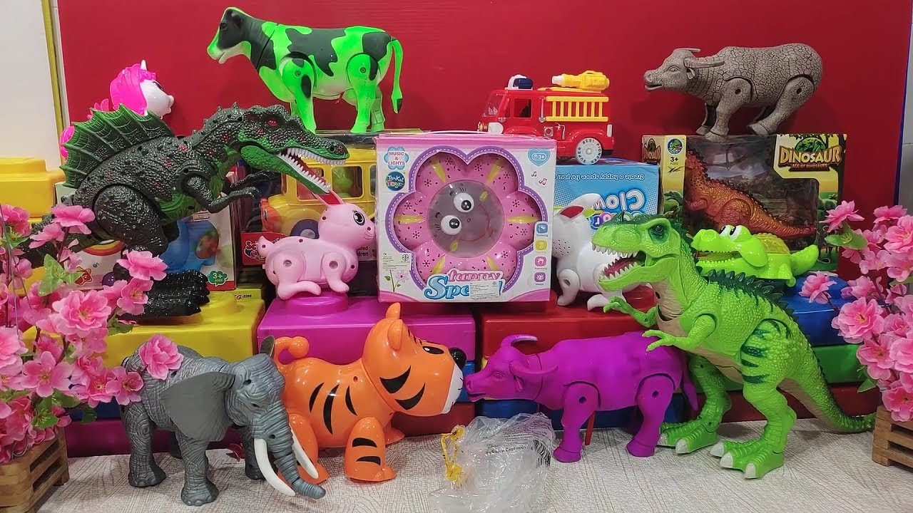 wow!! unbox review flower music & light toys ดอกไม้ของเล่นใส่ถ่าน วัว ...