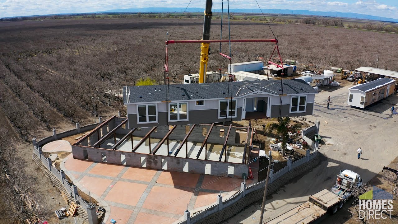 Manufactured Home Basement Crane Installation Process - Homes Direct ...
