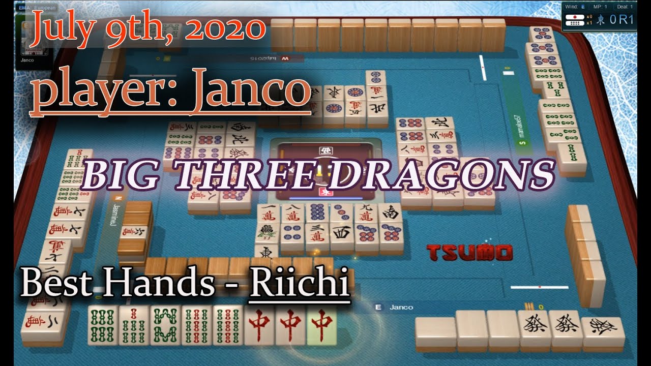 (July 9th 2020) Big Three Dragons for 48000! The Best Riichi Game of ...