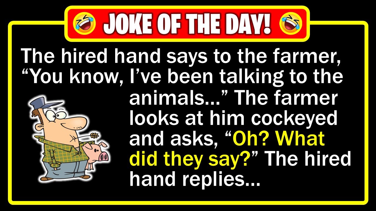🤣 BEST JOKE OF THE DAY! - Drifter claims he talks to animals - farmer ...