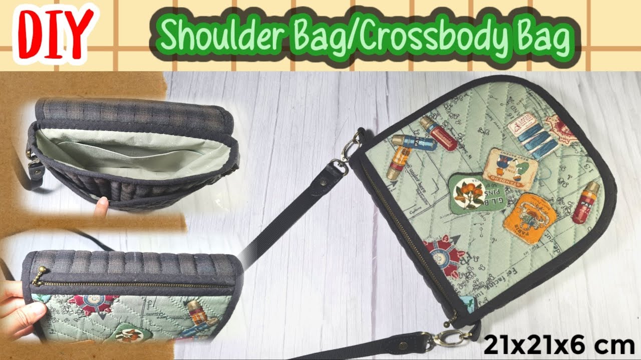 EP 60 DIY : Shoulder Bag Crossbody Bag | Free pattern download - YouTube