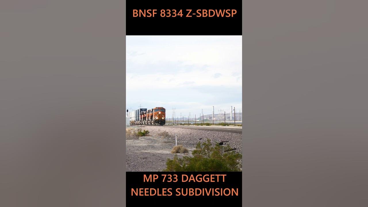 BNSF 8334 EB Z-SBDWSP MP 733 NEEDLES SUB DAGGETT 12-20-2023 #railway #freight #railroad - YouTube