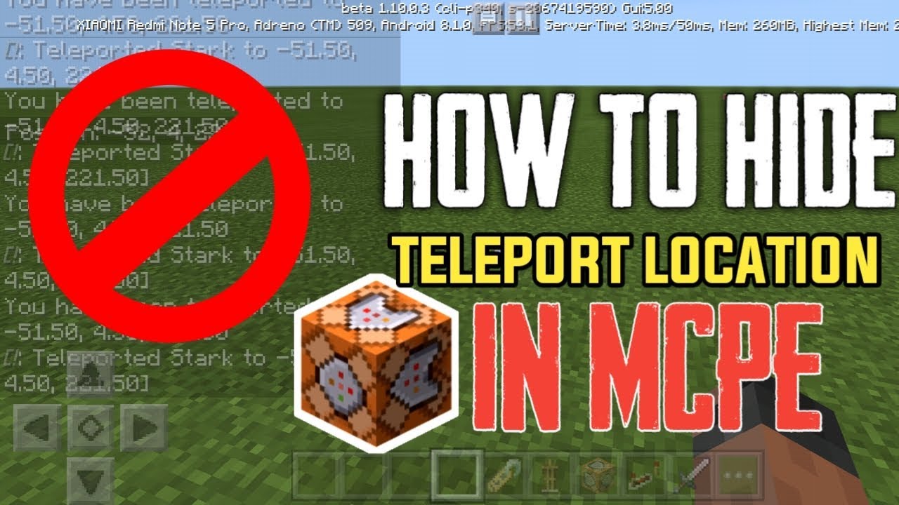 HOW TO HIDE TELEPORT LOCATION IN MCPE | MINECRAFT POCKET EDITION ...