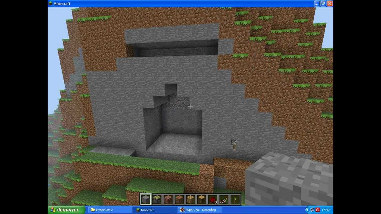 Minecraft : Cascade devant une maison. - YouTube