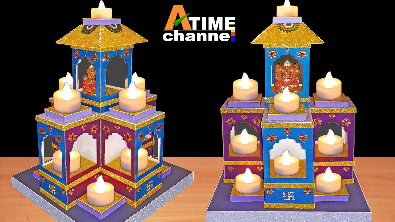 LED tea light candle holder | Diya stand decoration ideas | Diwali ...