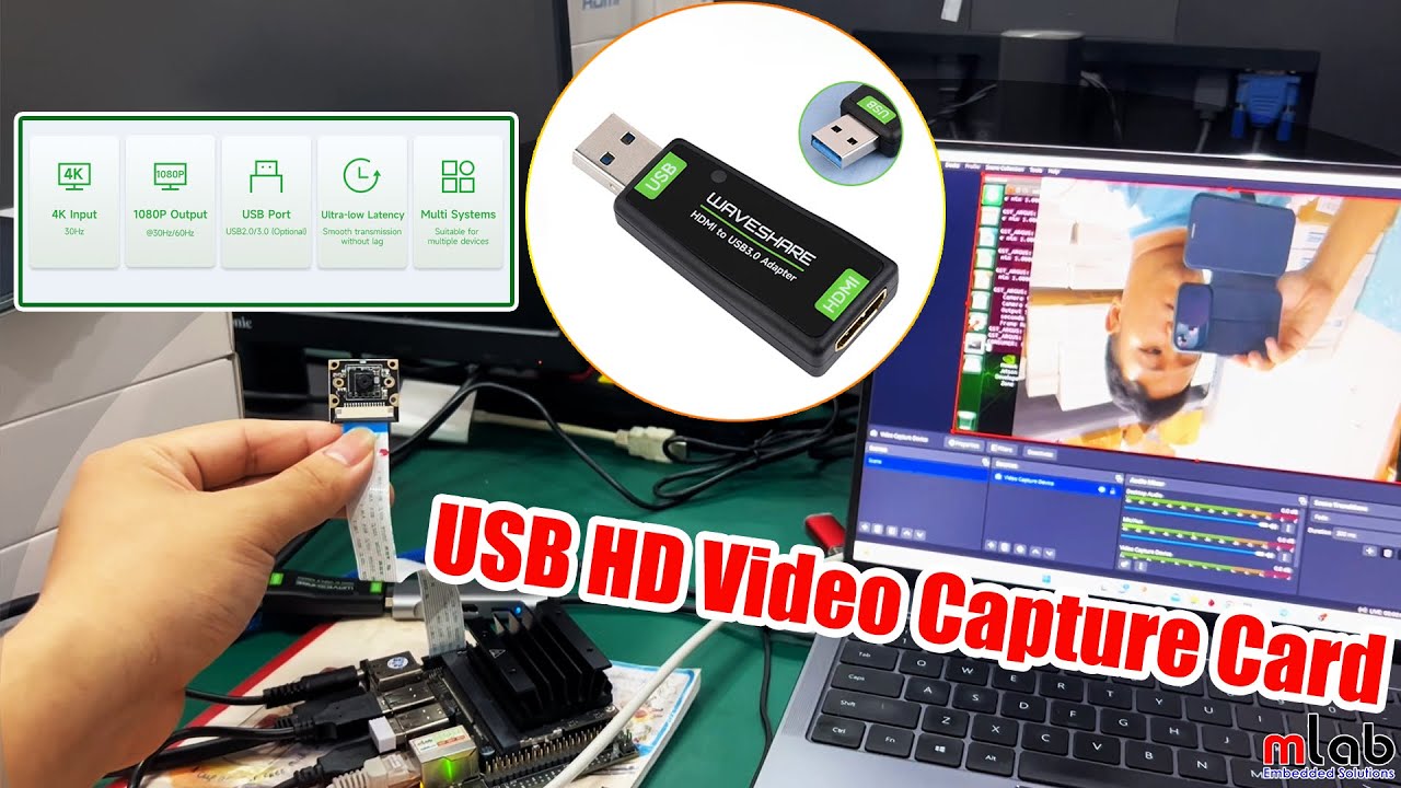 USB HD Video Capture Card for Raspberry Pi, NVIDIA Jetson, Gaming ...