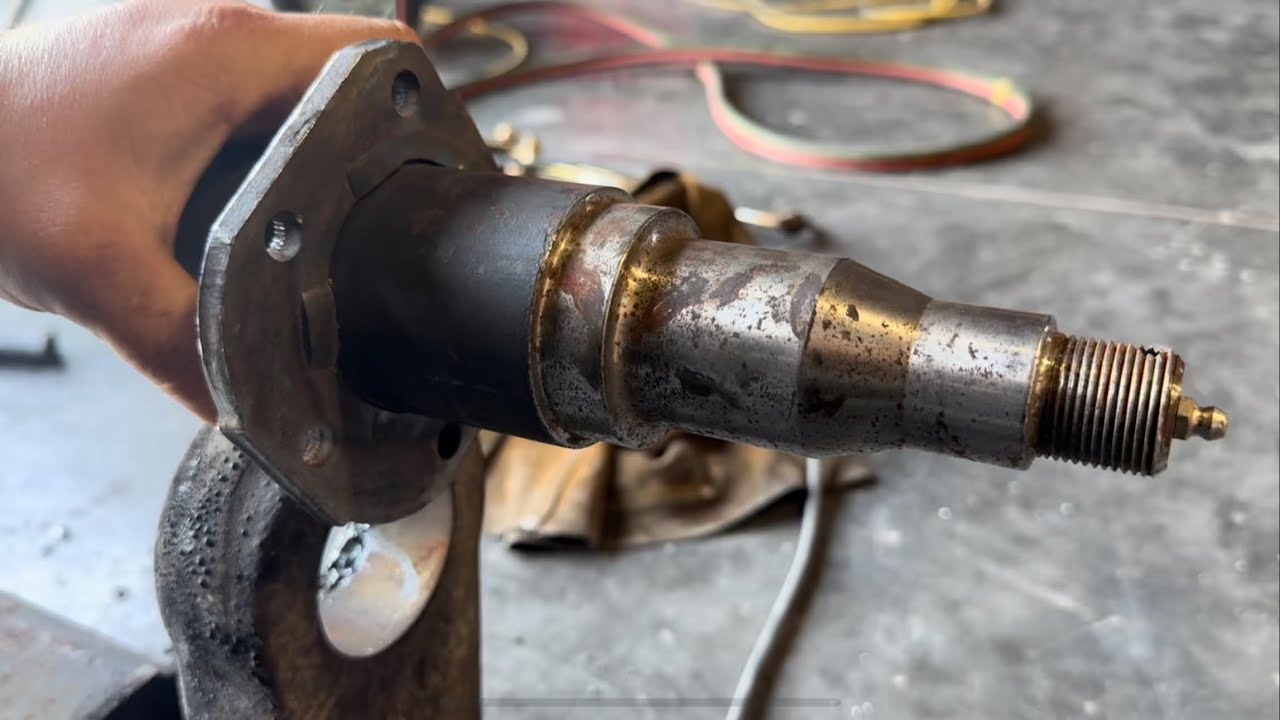 DIY how to replace DEXTER TORSION trailer axle spindle - YouTube
