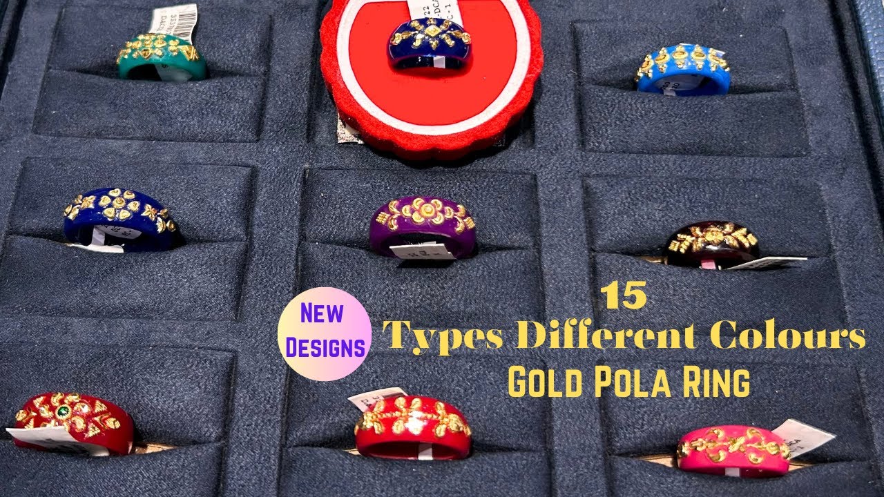 15 Different Colours Gold Pola Rings New Designs From Rs 2400/- Only ...
