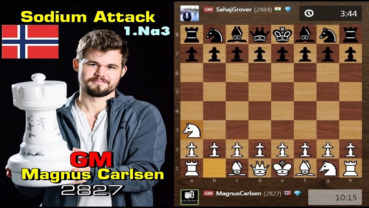 GM Magnus Carlsen Employing Offbeat Opening "Sodium Attack, 1.Na3 ...