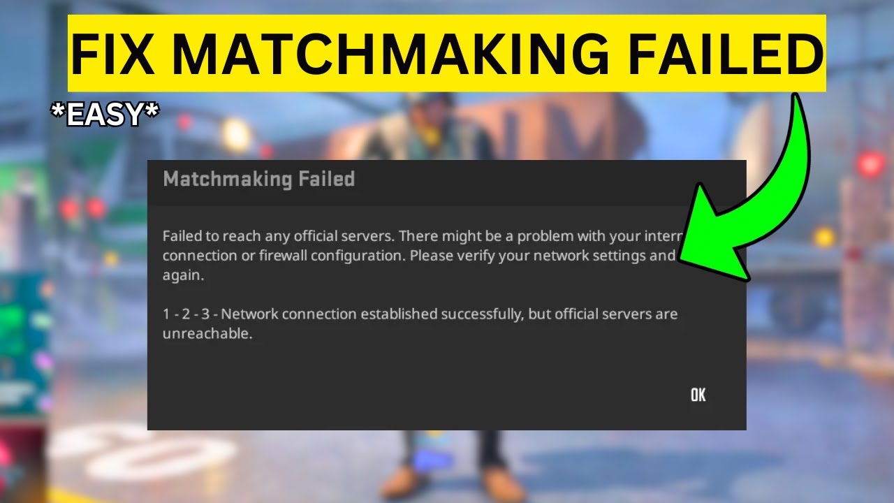 How To Fix Matchmaking Failed - Failed To Reach Any Official Servers in CS2(EASY) - YouTube