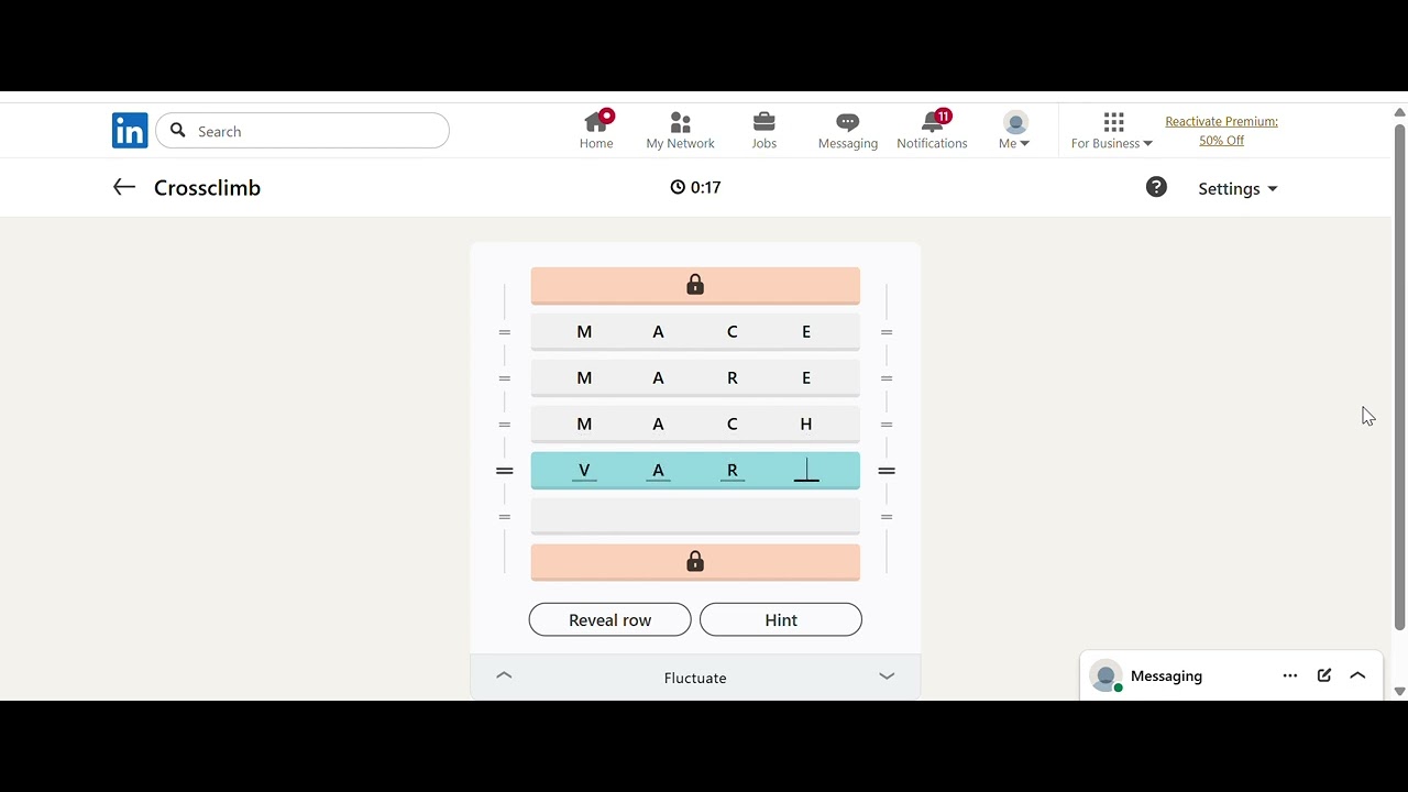Crossclimb Puzzle #436 – Climbing LinkedIn’s Word Ladder | SG Solves - YouTube