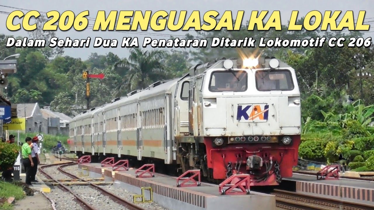 LOKOMOTIF CC 206 MULAI MENGUASAI KA LOKAL? Dalam Sehari Dua KA Penataran Ditarik Lokomotif CC ...