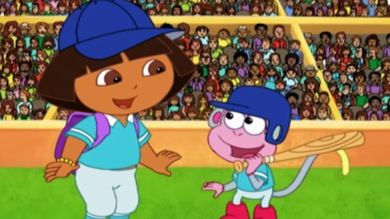 Dora buji Cartoon friends drawing | Dora buji enjoying playing cricket ...