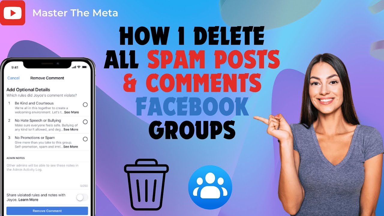 How I delete All Spam Posts & Comments Facebook Groups - YouTube
