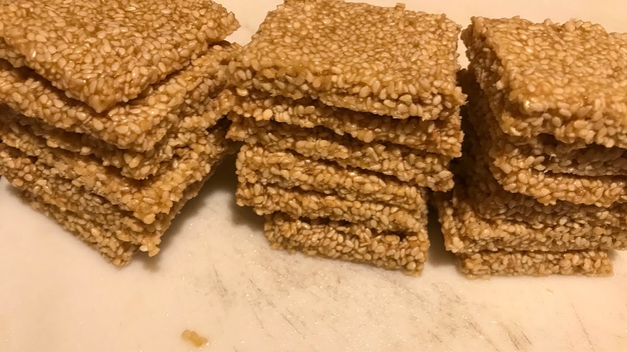Crunchy sesame seeds bar recipe | quick and easy only 2 ingredients ...