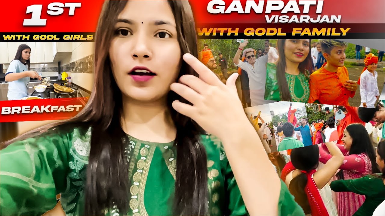 Cooking Breakfast inside GodL Girls Bootcamp and Ganpati Visarjan | 1st time - YouTube
