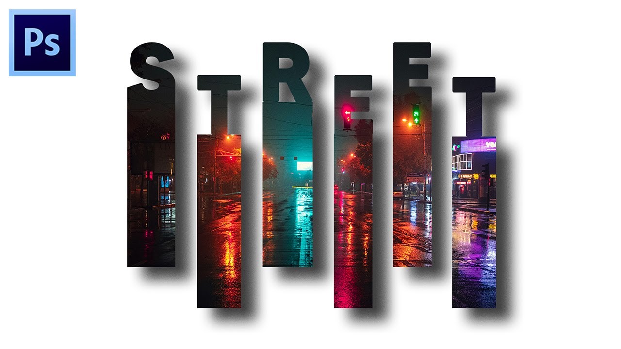 TUTORIAL TYPOGRAPHY TEXT EFFECT DI ADOBE PHOTOSHOP - YouTube