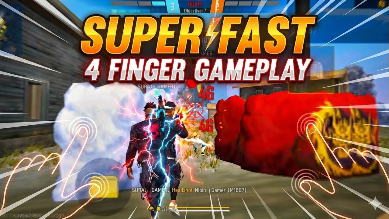 SUPER FAST 🏃‍♂️ 4 FINGER GAMEPLAY IN FREE FIRE - YouTube